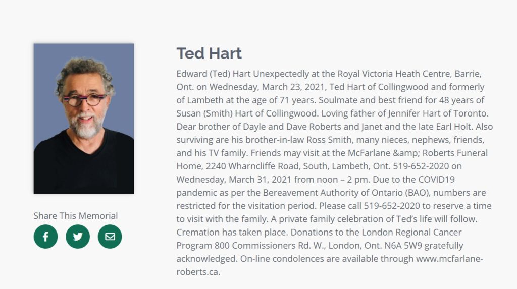 Remembering our friend, Ted Hart - Daily TV Mass